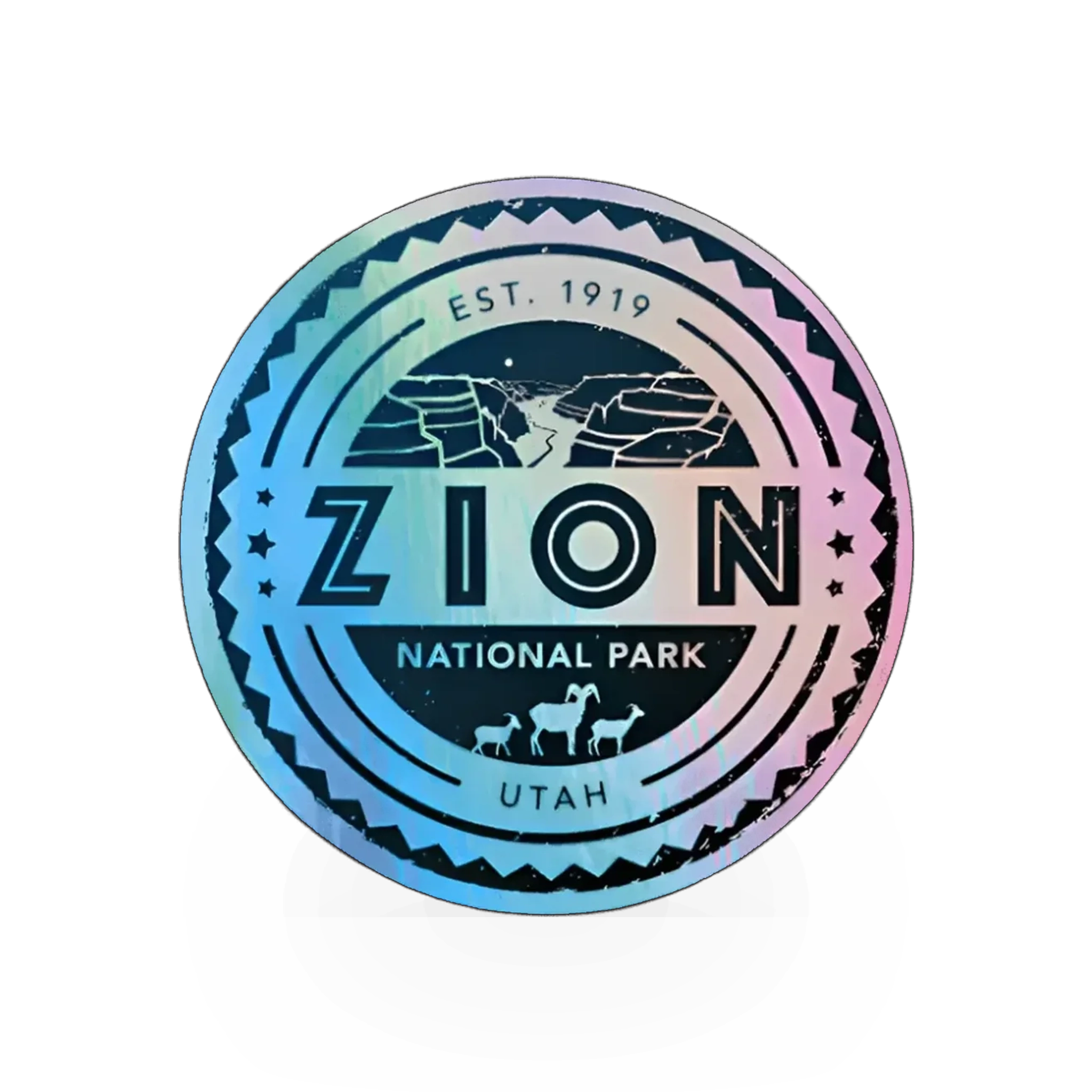Sticker - Zion Holographic - D | Zion Natl Park Forever Project